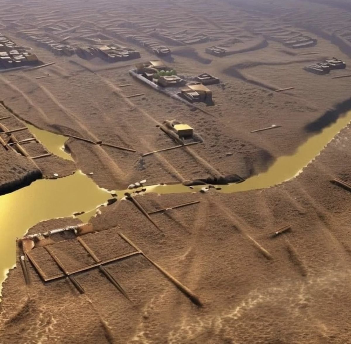 13 Gambar Gunung Emas Muncul Dari Sungai Furat