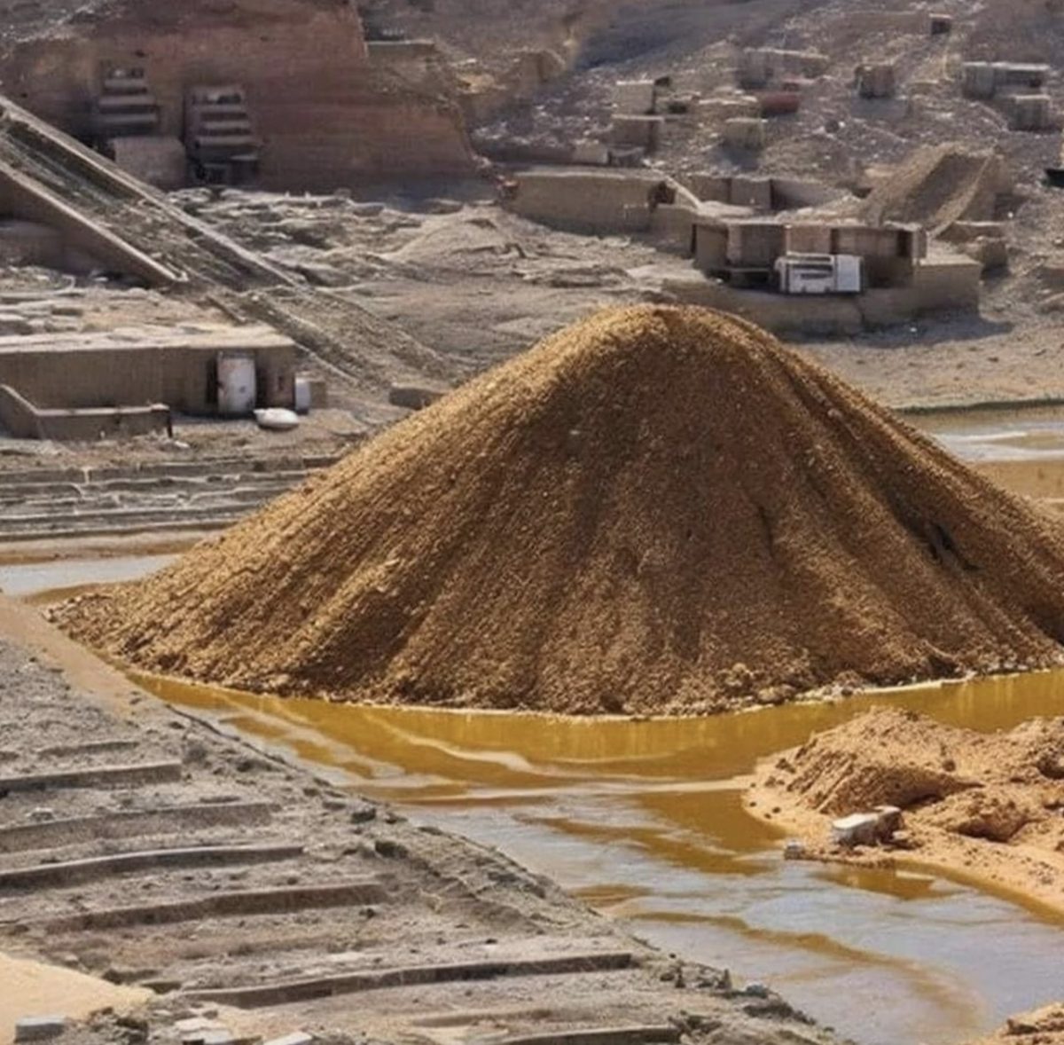 13 Gambar Gunung Emas Muncul Dari Sungai Furat