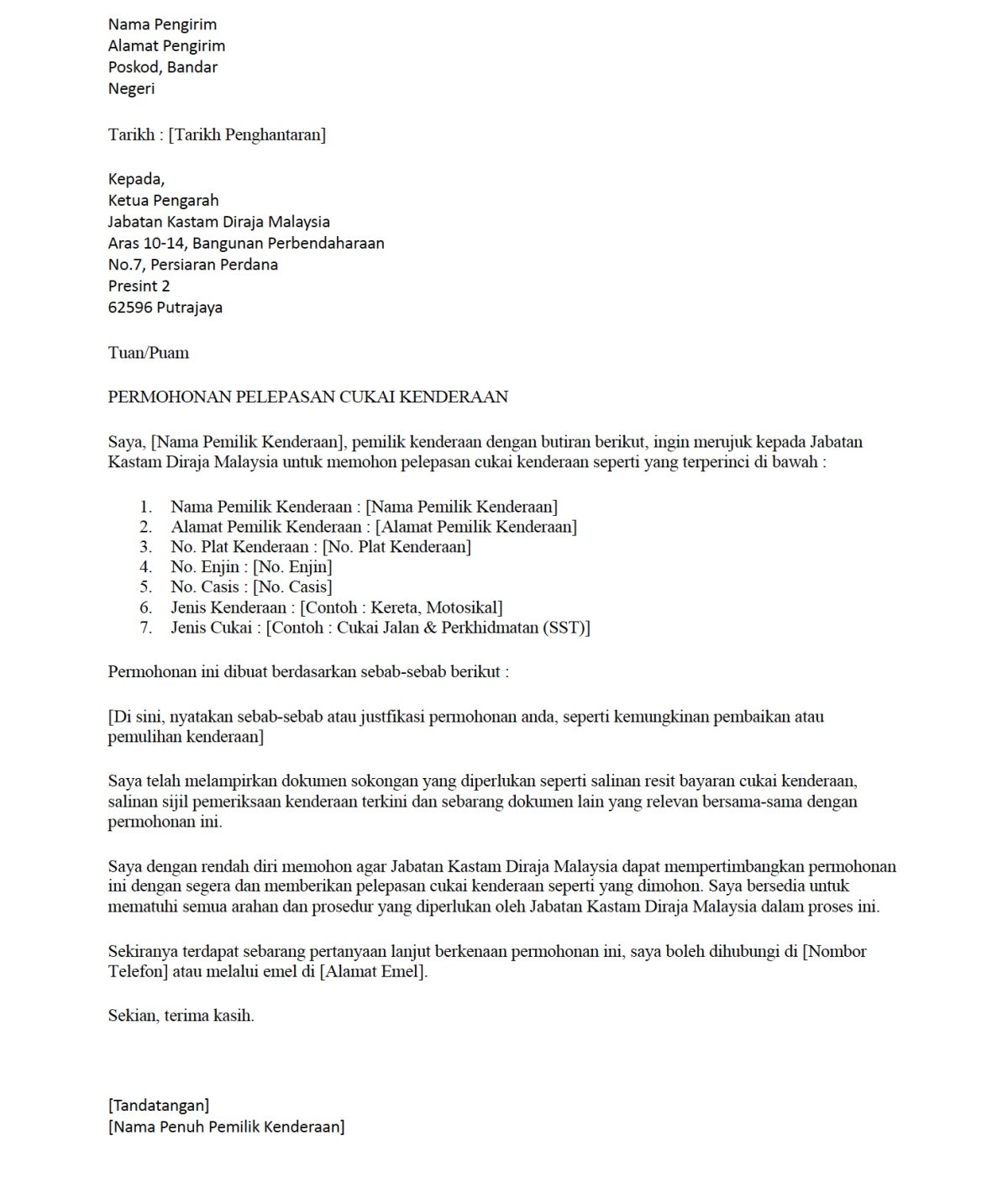 Contoh Surat Kepada Agensi Kerajaan Atau Badan Korporat Untuk Urusan Rasmi