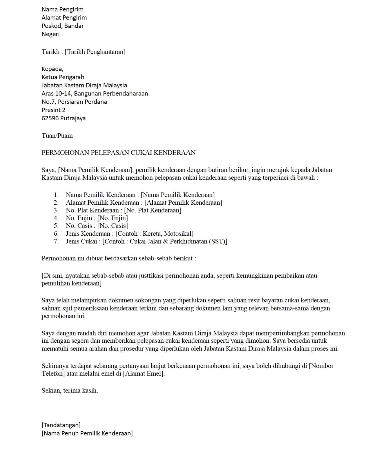 Contoh Surat Kepada Agensi Kerajaan Atau Badan Korporat Untuk Urusan Rasmi