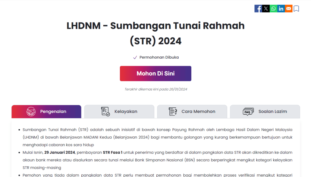 STR Fasa 2 2024: Semakan Status & Jumlah Bayaran - BANTUAN