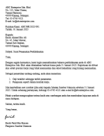 Contoh Surat Penamatan Perkhidmatan