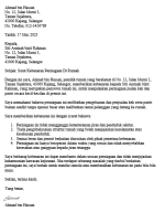 Contoh Surat Memberi Kebenaran Perniagaan Di Rumah